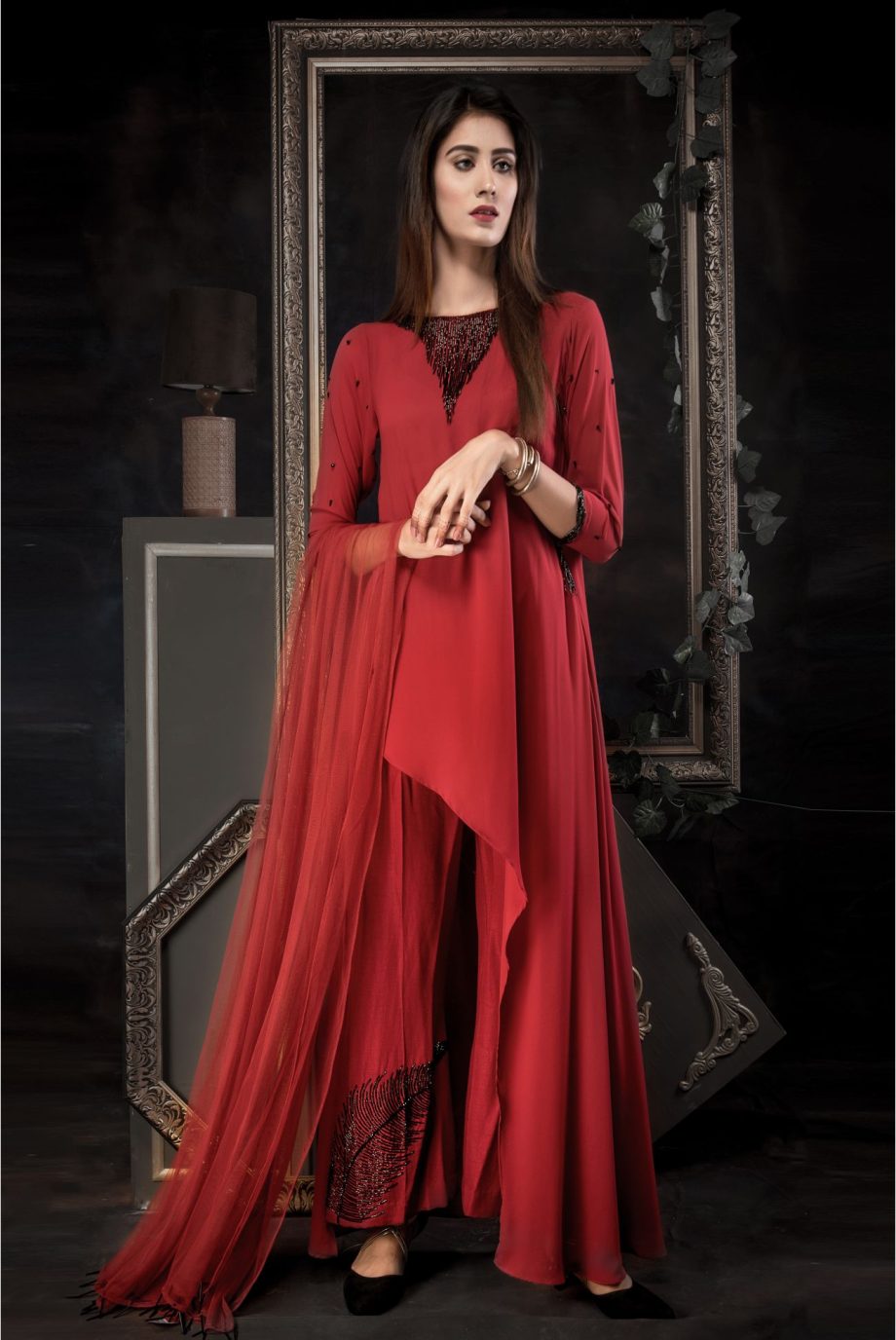 EXCLUSIVE MAROON LUXURY PRET – AQS18 – Exclusive Online Boutique