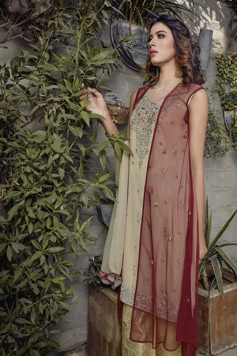 EXCLUSIVE MAROON AND GOLD BRIDAL WEAR – G16520 – Exclusive Online Boutique