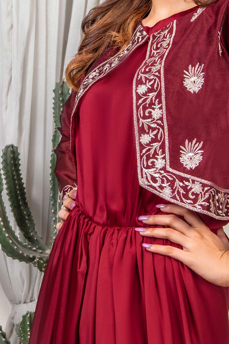 EXCLUSIVE MAROON CASUAL WEAR – ZZS87 – Exclusive Online Boutique