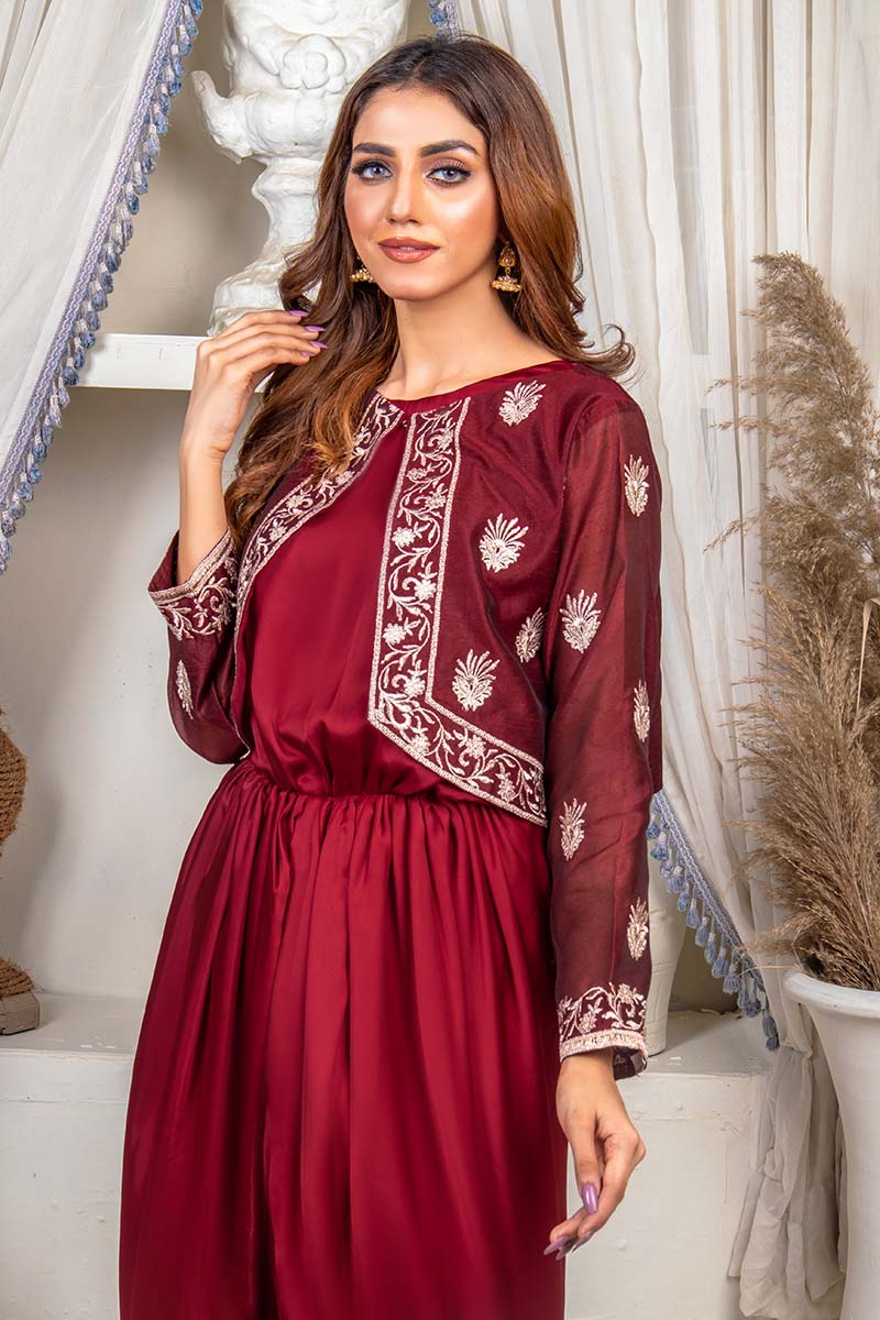 EXCLUSIVE MAROON CASUAL WEAR – ZZS87 – Exclusive Online Boutique