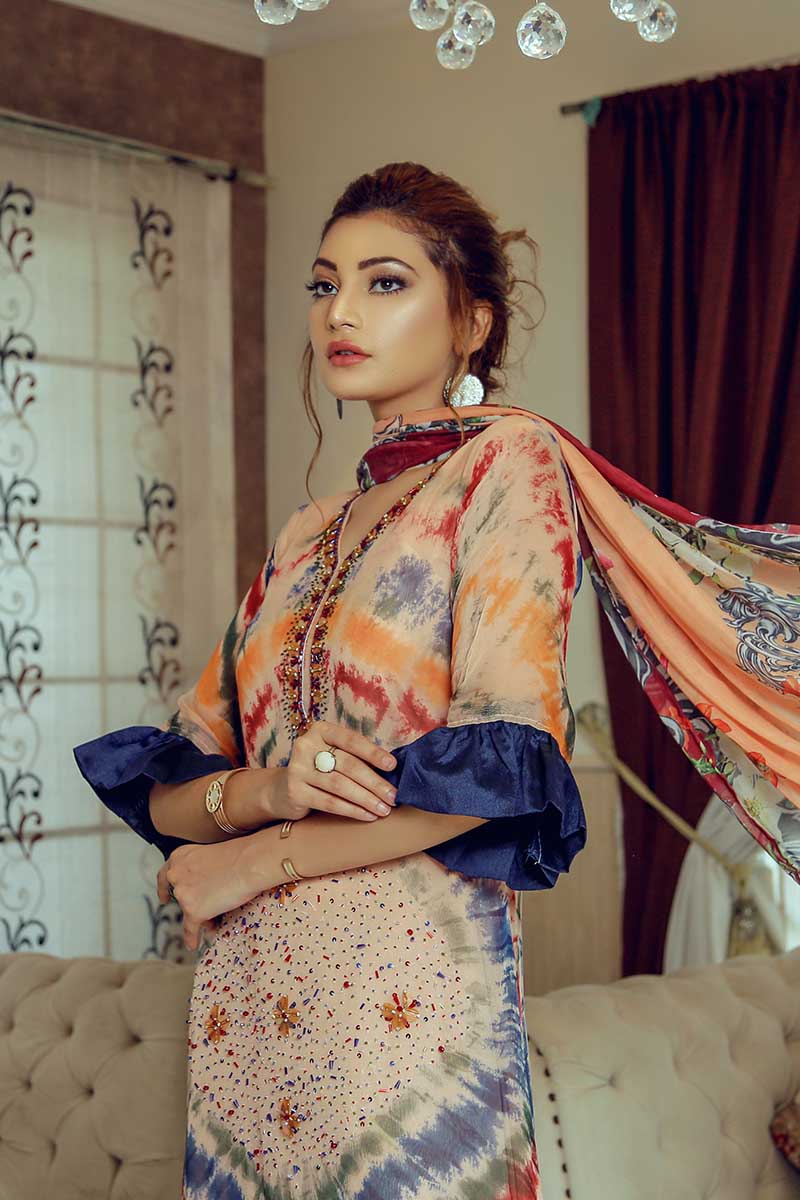 EXCLUSIVE PEACH DUPATTA – DUP163 – Exclusive Online Boutique