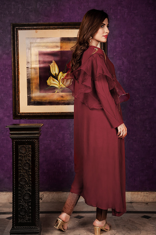 EXCLUSIVE MAROON LUXURY PRET – SDS444 – Exclusive Online Boutique